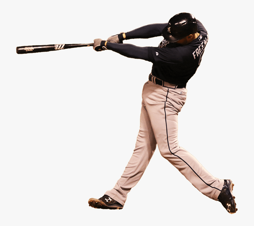 Atlanta Braves Freddie Freeman - Baseball Player Swinging Bat Png ...