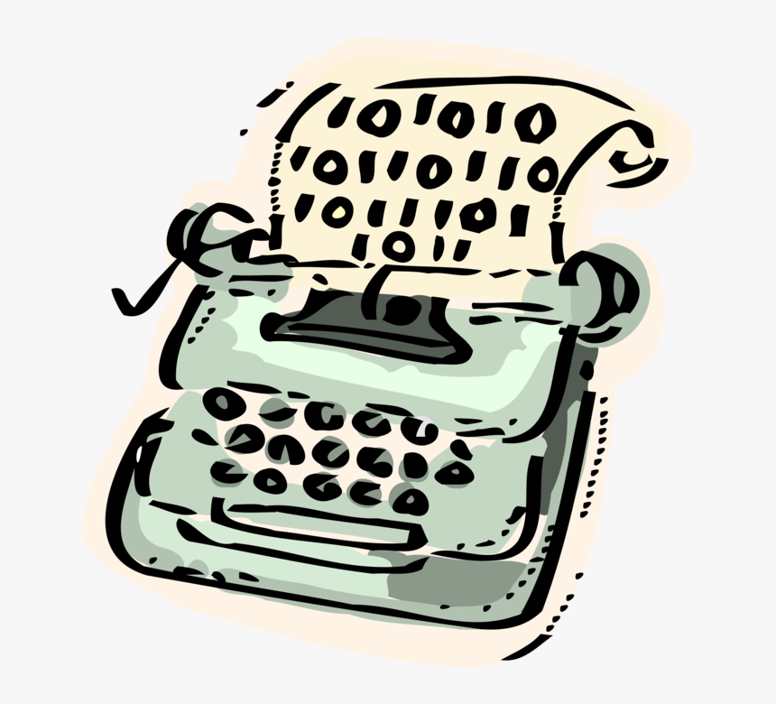 Vector Illustration Of Typewriter Mechanical Machine, HD Png Download ...