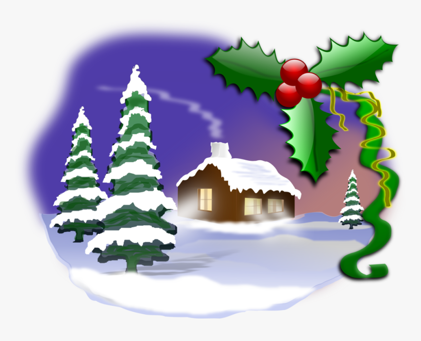 Christmas Scene Clip Art, HD Png Download , Transparent Png Image - PNGitem