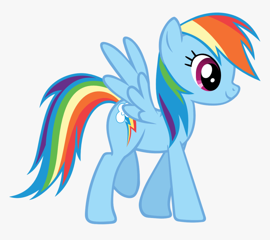 Rainbow Dash Side View - My Little Pony Profile, HD Png Download ...