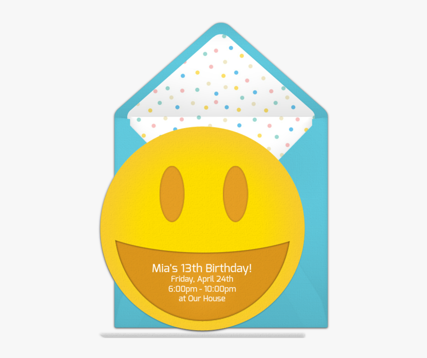 Free Online Emoji Invitations, HD Png Download , Transparent Png Image ...