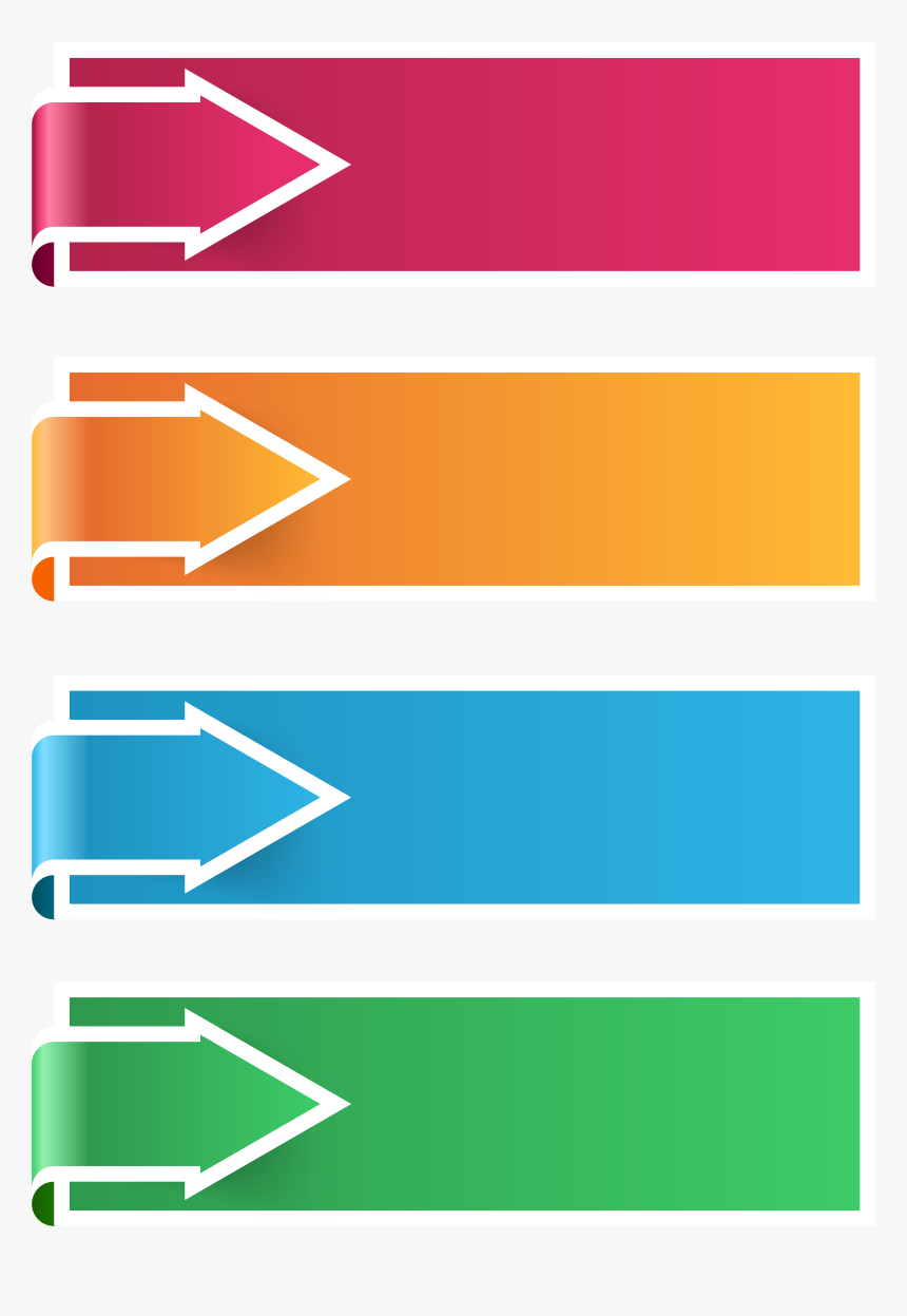 Arrow Banner Set Png, Transparent Png , Transparent Png Image - PNGitem
