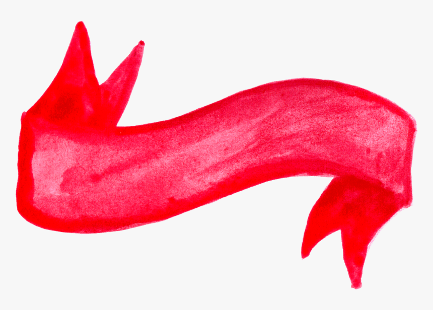 Watercolor Banner Red - Red Watercolour, HD Png Download , Transparent ...