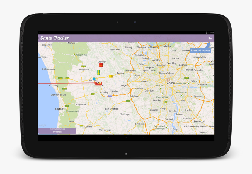 Santa Tracker App - Automotive Navigation System, HD Png Download ...