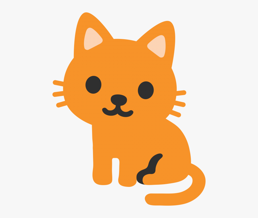 Cute Cat Head Sticker , Png Download - Android Cat Emoji, Transparent ...