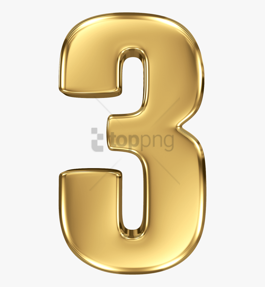 Gold Number Png - Number 3 Gold Png, Transparent Png , Transparent Png ...
