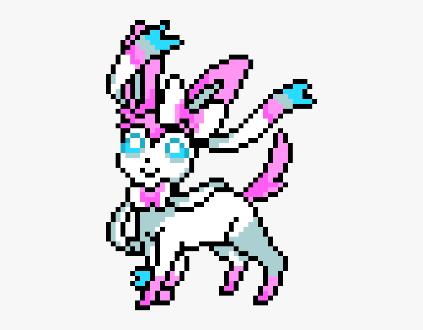Sylveon Minecraft Pixel Art, HD Png Download , Transparent Png Image ...