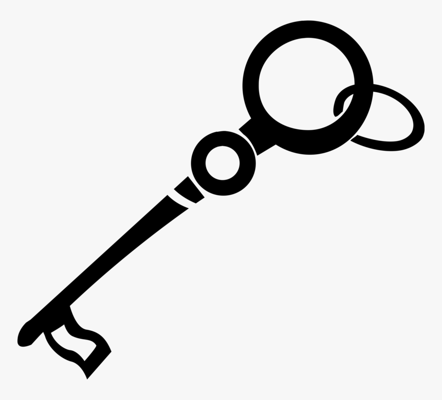 Vector Illustration Of Skeleton Security Key Unlocks, HD Png Download ...
