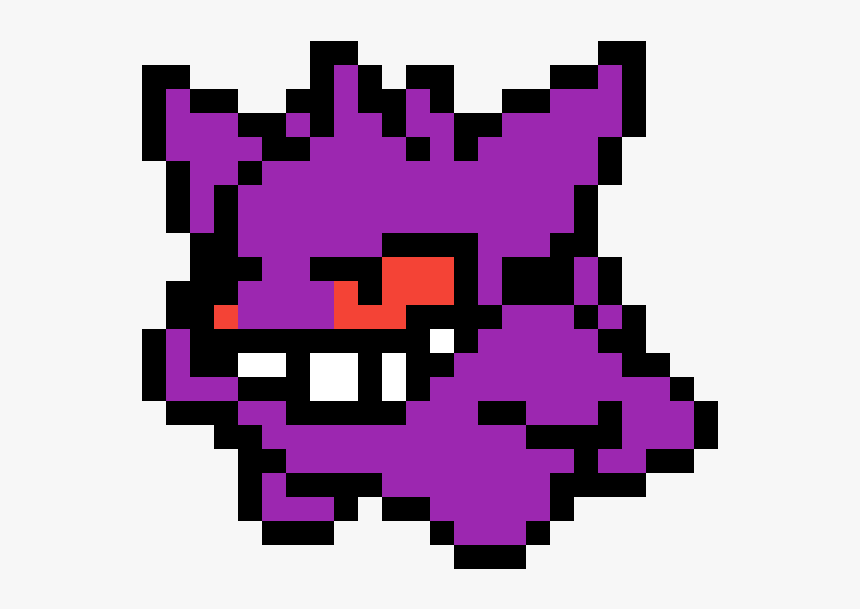 Pokemon Pixel Art Gengar, HD Png Download , Transparent Png Image - PNGitem