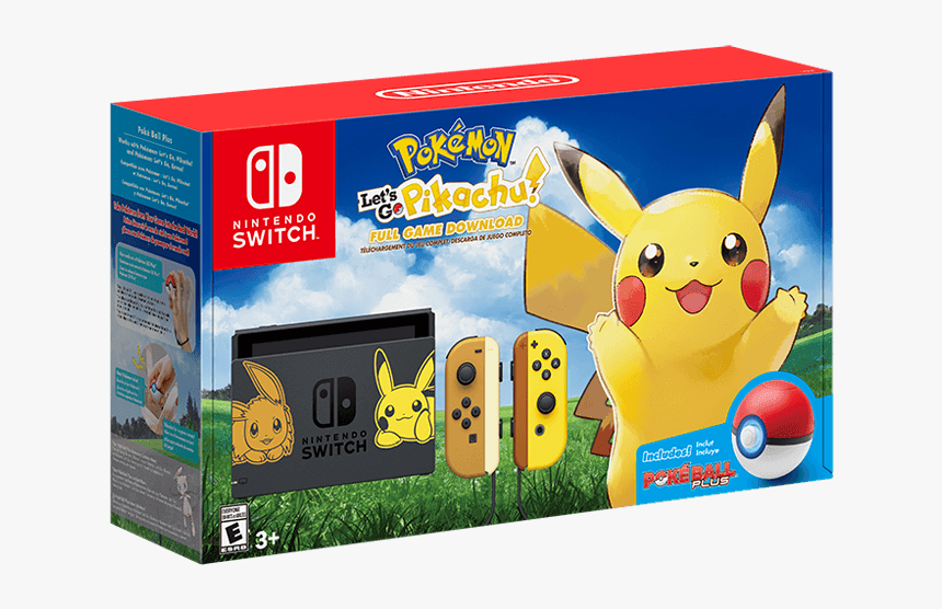 Nintendo Switch Pokemon Let's Go Pikachu, HD Png Download , Transparent ...