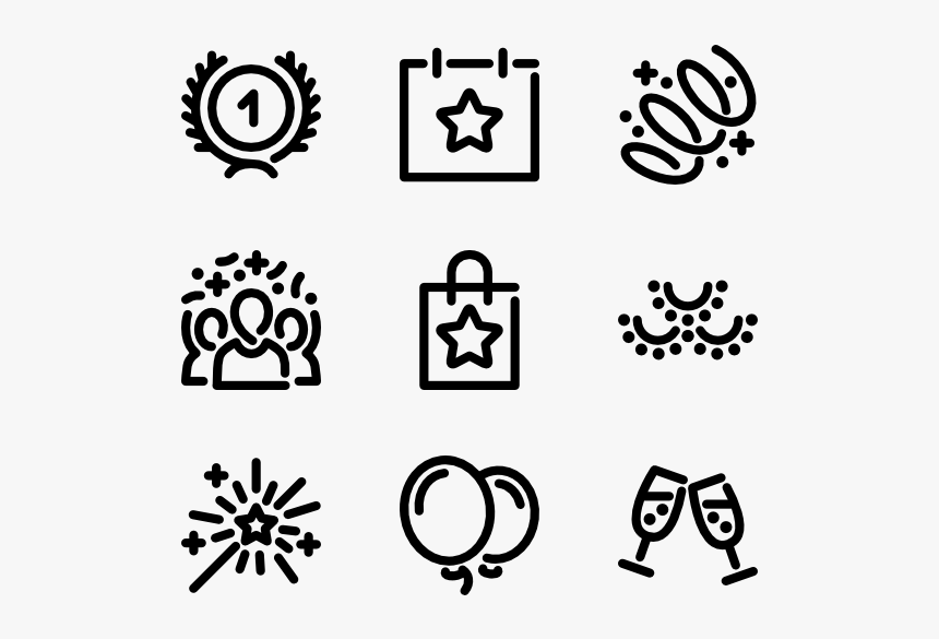 Celebration - Hand Drawn Social Media Icons Png, Transparent Png ...