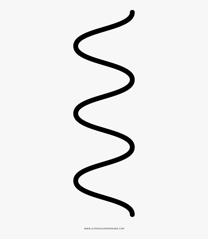 Wavy Line Coloring Page - Linea Ondulada Para Colorear, HD Png Download ...