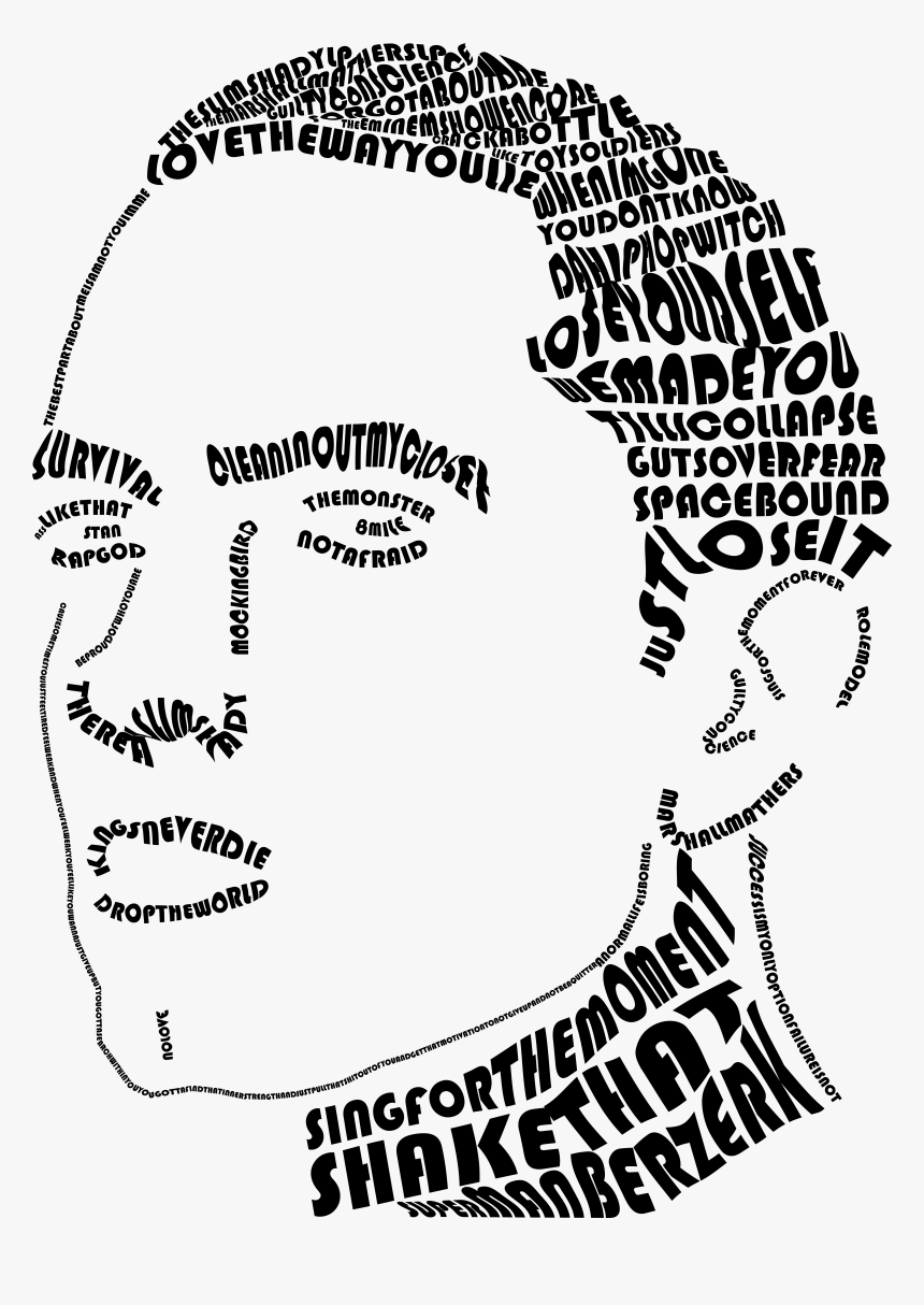 Eminem Tipografi - Eminem Typography, HD Png Download , Transparent Png ...