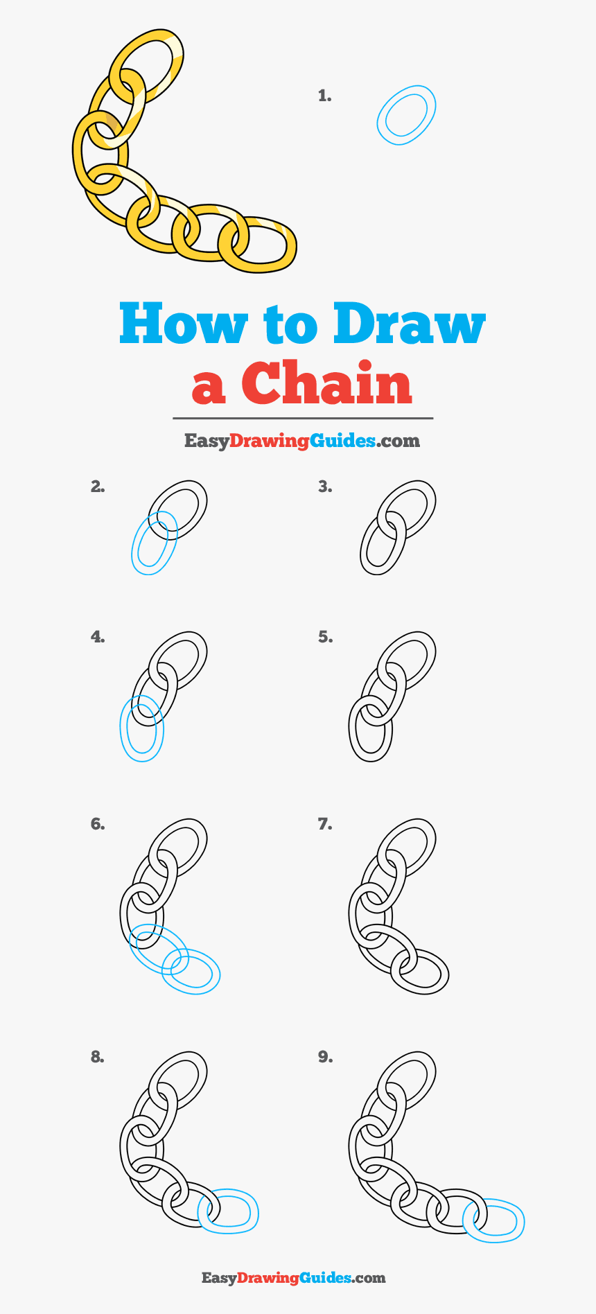 How To Draw Chain - Draw Chains, HD Png Download , Transparent Png ...