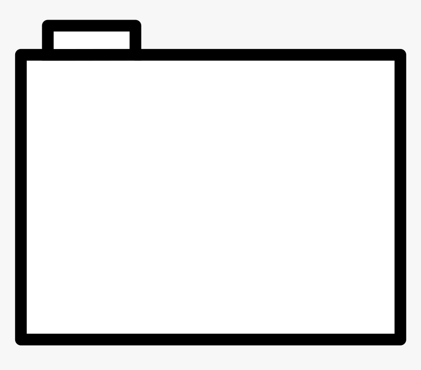 White Folder Icon Png - Monochrome, Transparent Png , Transparent Png ...