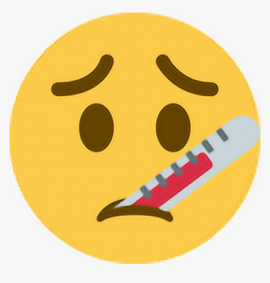 Sick Sad Frown Upset Unhappy Thermometer Emoji Emoticon - Illness Emoji ...