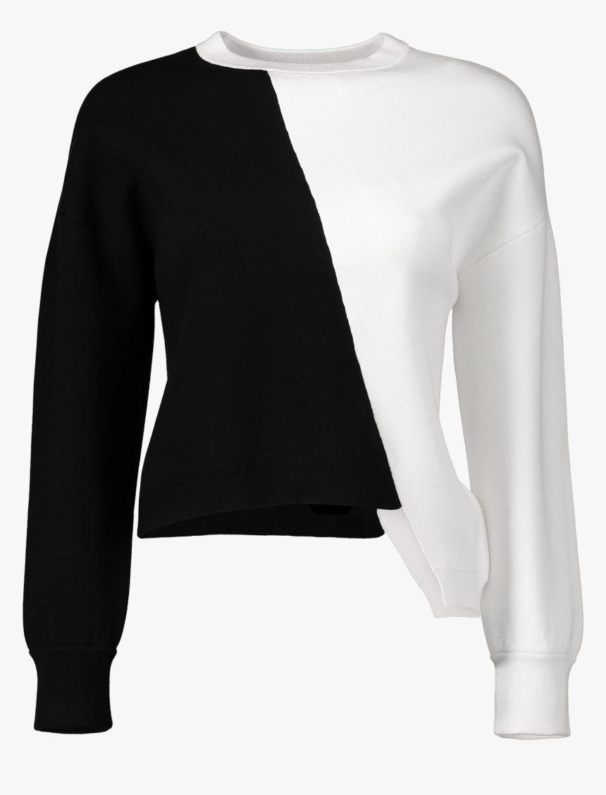 Elyse Cropped Asymmetrical Pullover - Sweater, HD Png Download ...