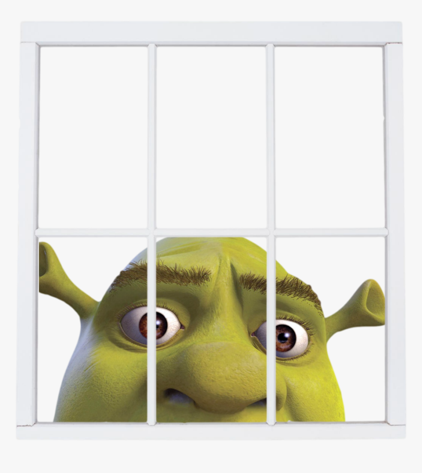 Transparent Shrek Face Download - Shrek In A Window, HD Png Download ...