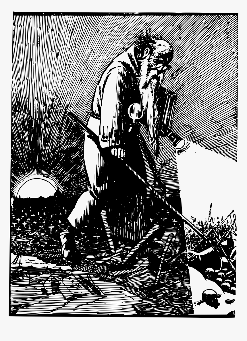 Man With Flashlight Clipart Png