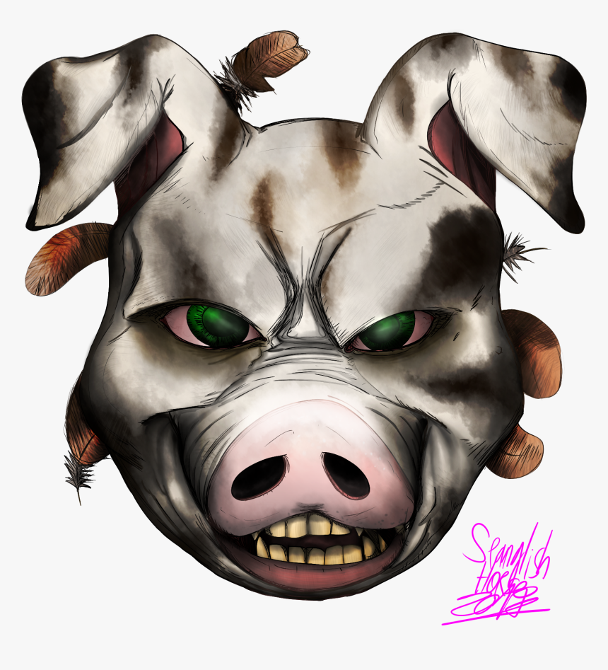 Creepy Pig Face For River 3 05 - Illustration, HD Png Download ...