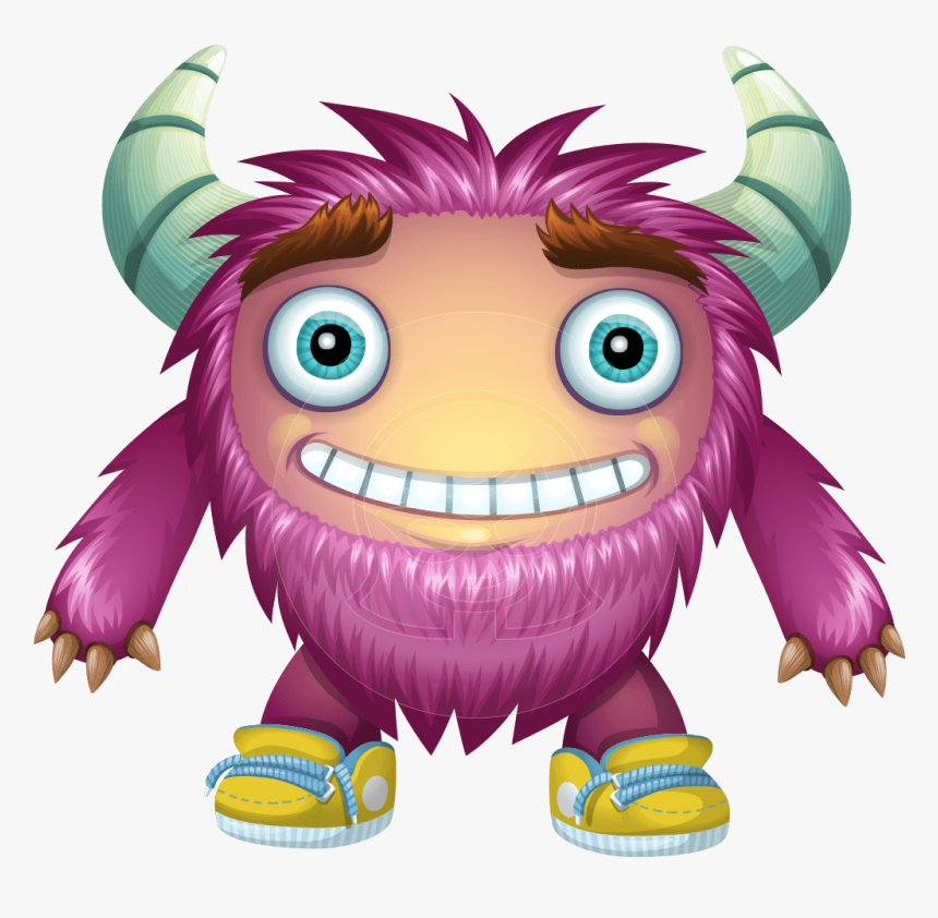 Furry Monster Cartoon Vector Character Aka Monster - Cartoon, HD Png ...