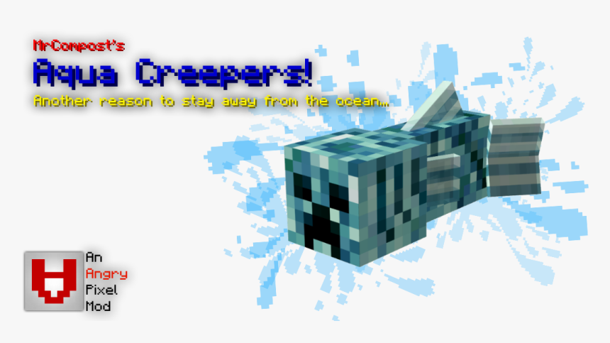 Minecraft Water Creeper Mod, HD Png Download , Transparent Png Image - PNGitem