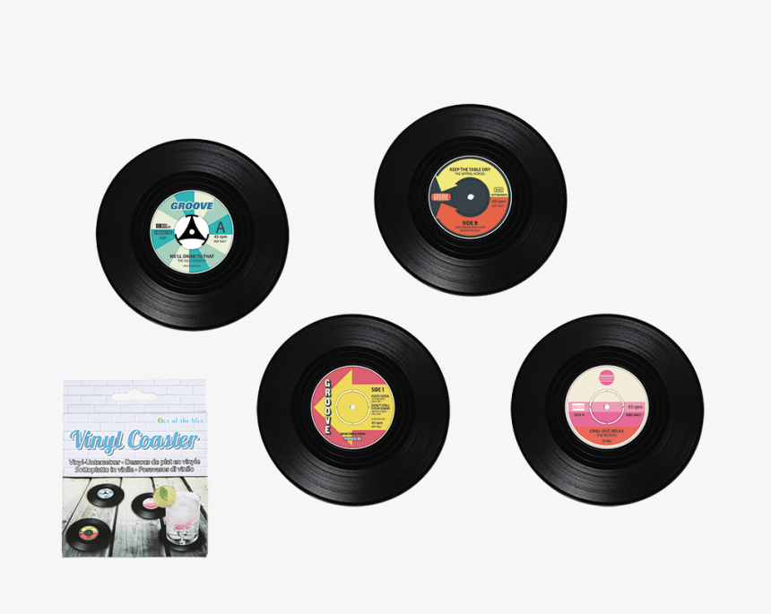 Vinyl Record Coasters, Set Of 4 Thumbnails - Phonograph Record, HD Png ...