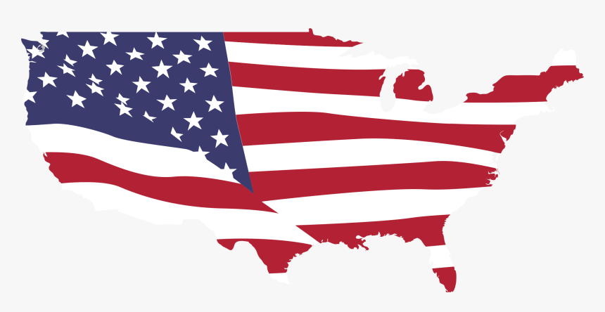 Usa Map Flag Clip Arts - Usa Flag Map Png, Transparent Png ...