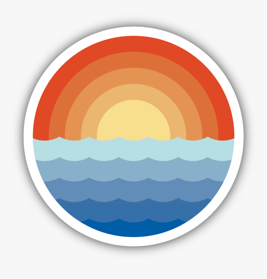 Sunrise Waves Sticker - Waves Sticker, HD Png Download , Transparent ...