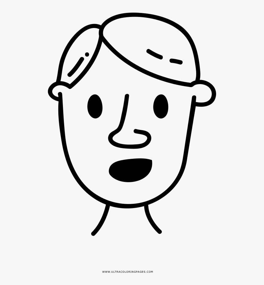 Surprised Boy Coloring Page - Surprised Face Guy Transparent, HD Png ...