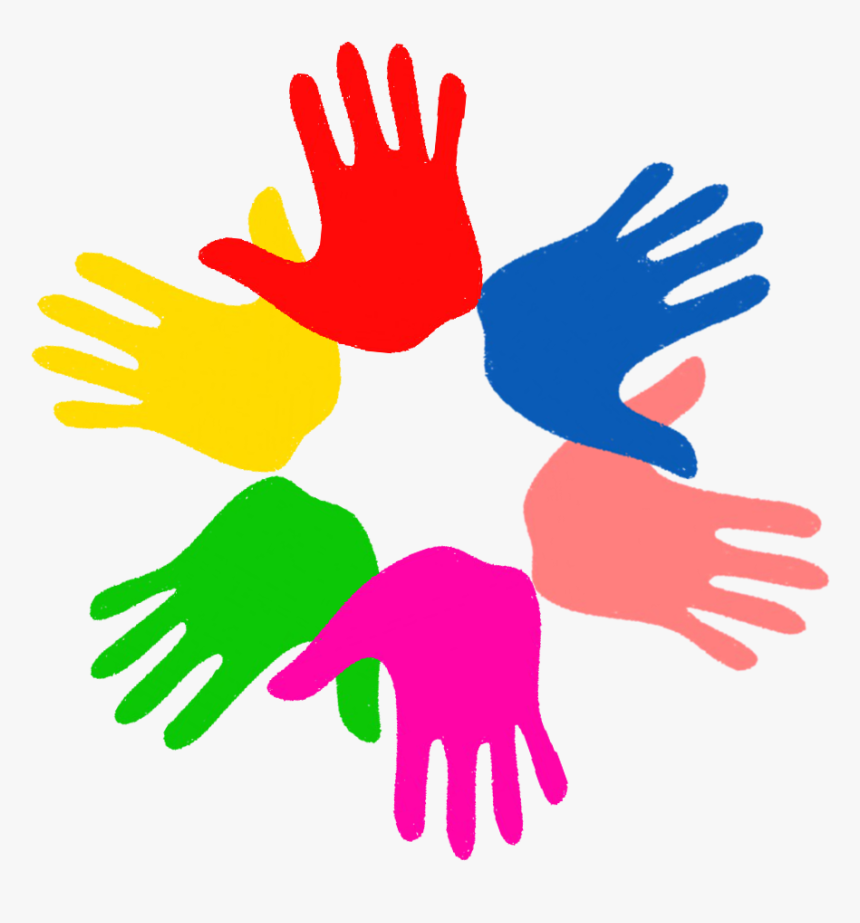 Handprint Logo Vector Illustration St Nine - Handprints In A Circle, HD ...