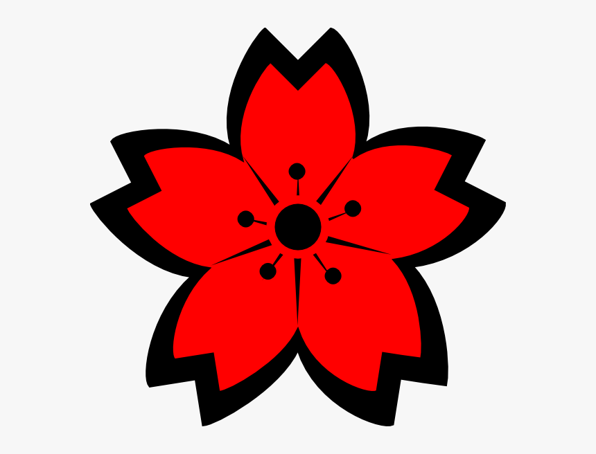 Black Sakura Svg Clip Arts - Flower Clipart Png, Transparent Png ...