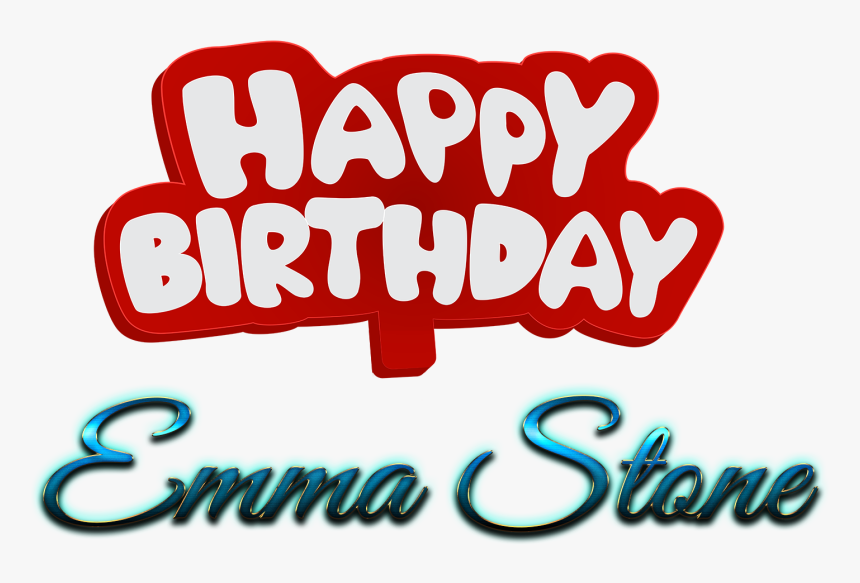 Emma Stone Happy Birthday Name Png - Calligraphy, Transparent Png ...