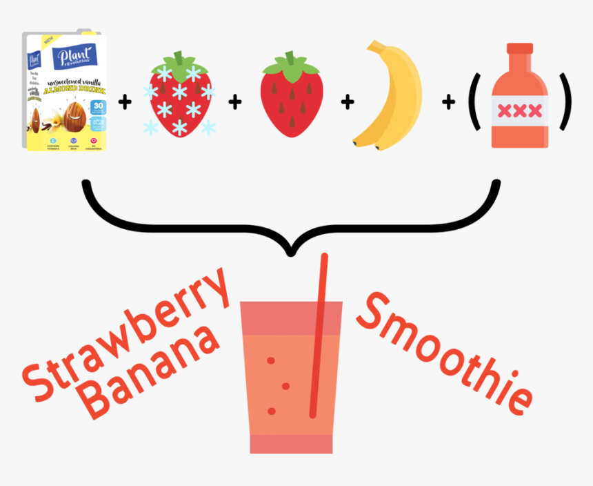 Strawberry Banana Smoothie, HD Png Download , Transparent Png Image ...