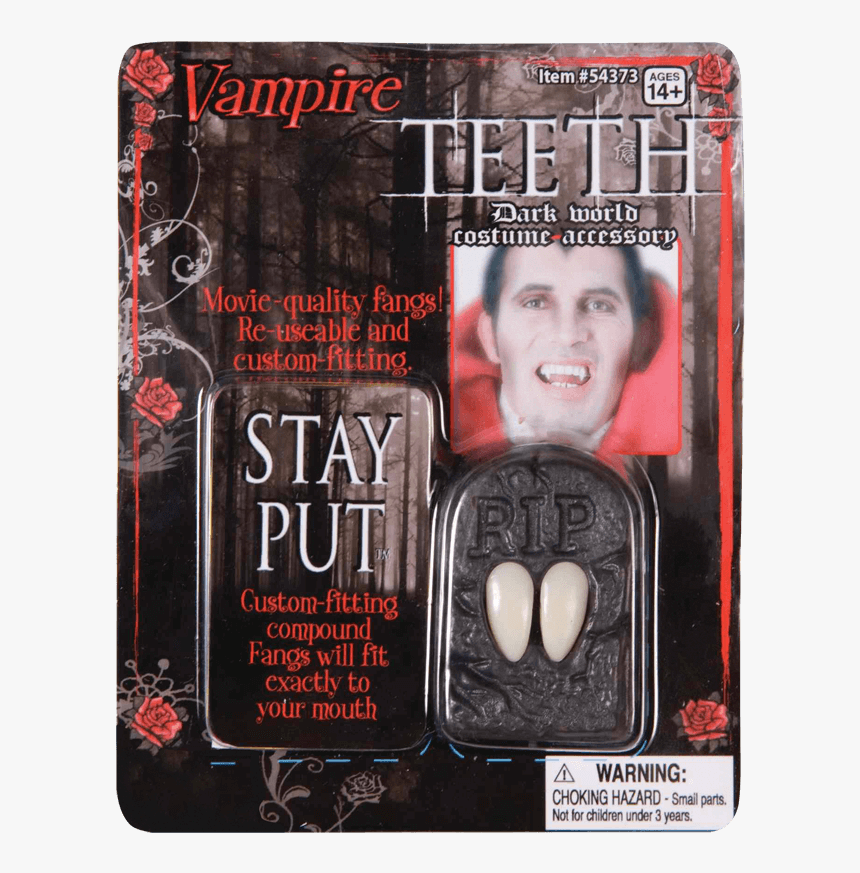 Vampire S Stage Fangs - Put On Vampire Teeth, HD Png Download ...