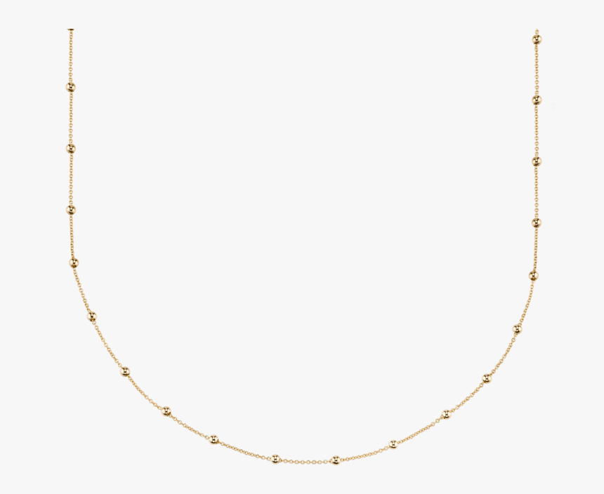 Gold Mini Sphere Chain Necklace - Necklace, HD Png Download ...