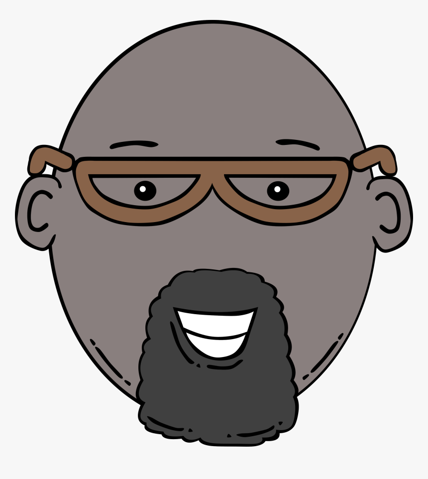 Image Transparent Library Beard Clipart Goatee - Man Face Cartoon, HD ...