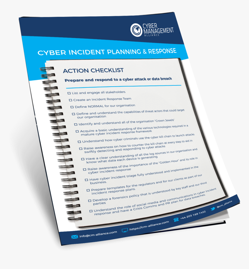 Checklist Of An Incident Response Team, HD Png Download , Transparent ...