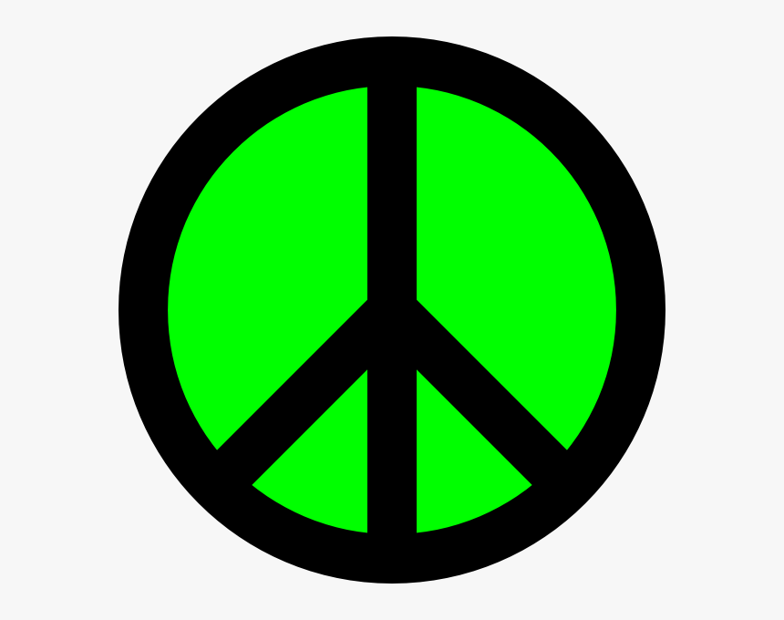 Neon Green & Black Peace Sign Svg Clip Arts - Simple Peace Symbol ...