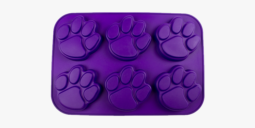 Pawprint Cupcake Or Muffin Pan Purple - Silicone Molds Png, Transparent ...