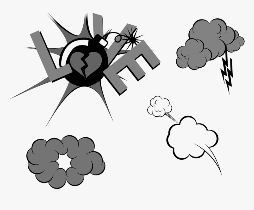 Clouds, Explosion, Cartoon, Puff, Smoke, Boom, Love - Cartoon, HD Png ...