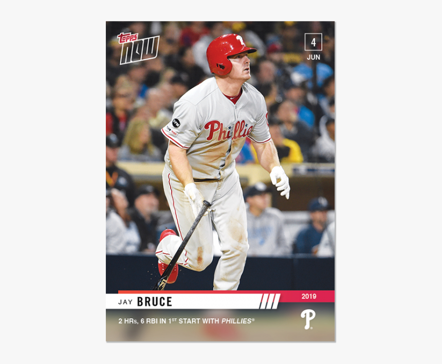 Mlb Topps Now® Card - Baseball Card Pictures Jay Bruce, HD Png Download ...