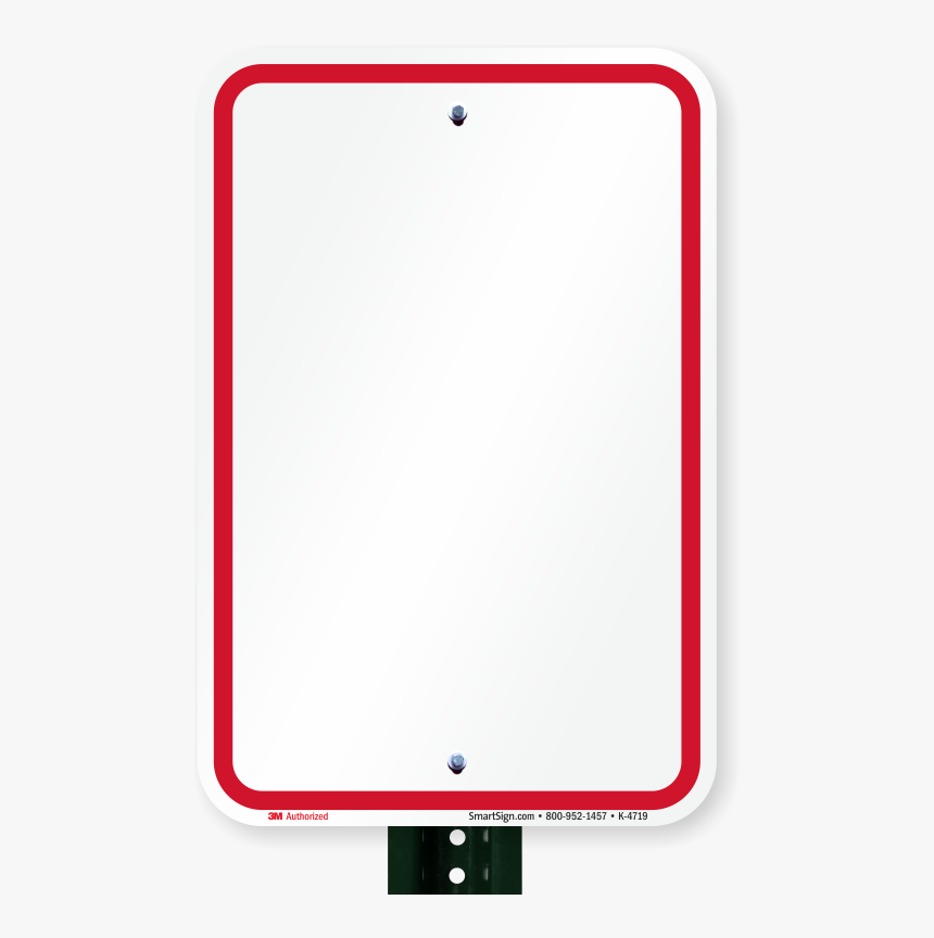 Blank Signs, Red Printed Border - Sign, HD Png Download , Transparent ...