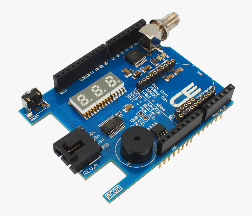 Key Fob Receiver Arduino Uno Led Display Xbee I2c Shield - Arduino Uno ...