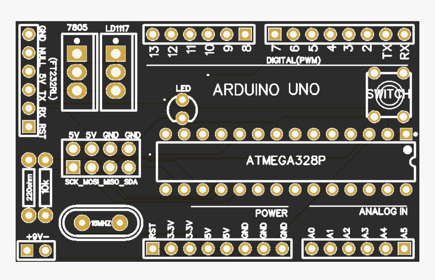 Transparent Uno Clipart - Components For Homemade Arduino Board, HD Png ...