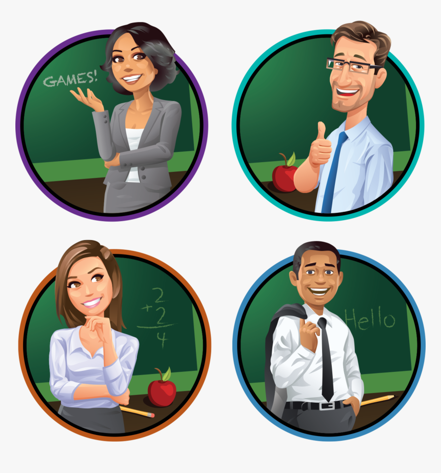 Four Types Of Teachers - Male And Female Teacher Clipart, HD Png ...