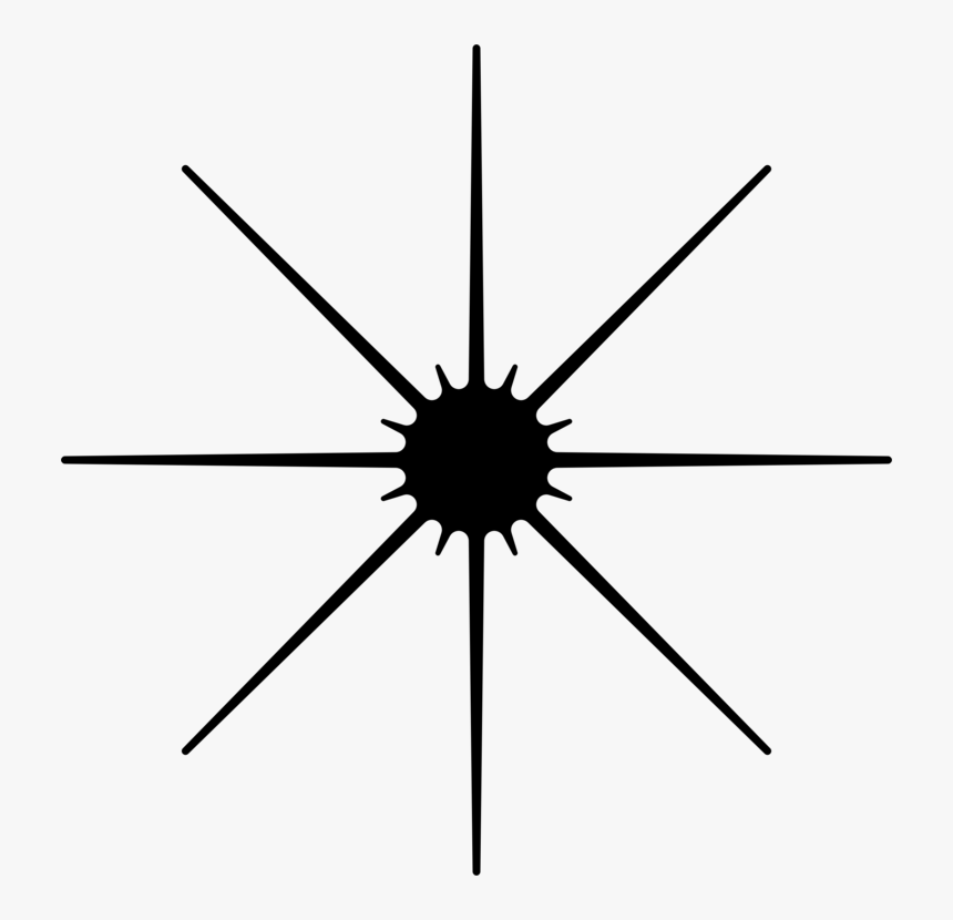 Silhouette Drawing Black Television Star - Pointy Star, HD Png Download ...