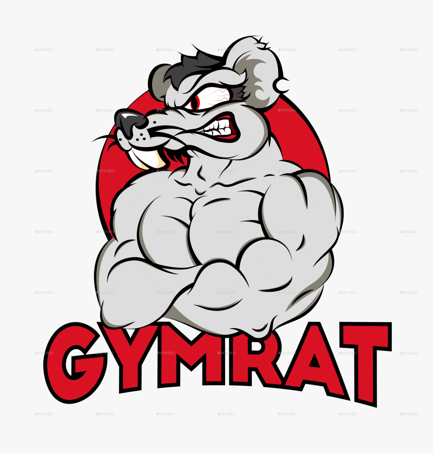 Transparent Muscular System Clipart - Gym Rat Logo Cartoon, HD Png ...