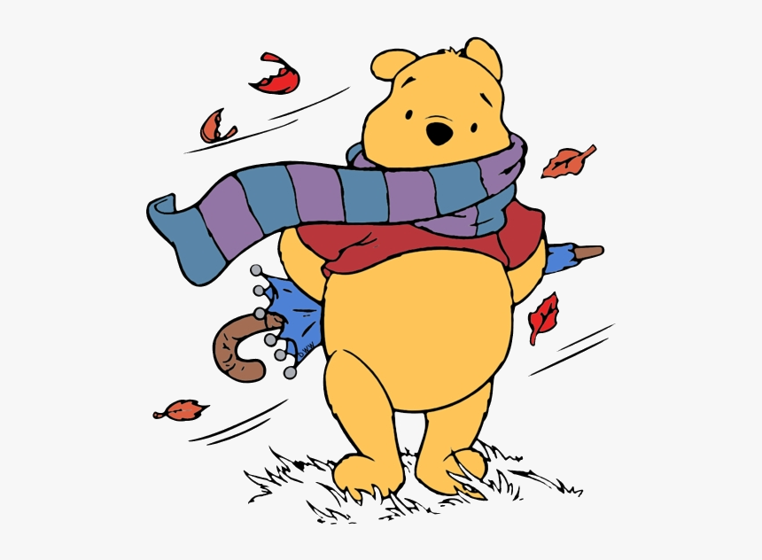 Fall Clipart Windy Pencil And In Color Winnie The Pooh - Winnie The ...
