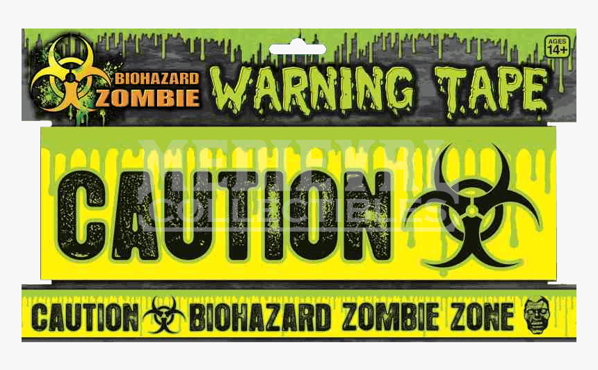 Biohazard Zombie Warning Tape - Illustration, HD Png Download ...